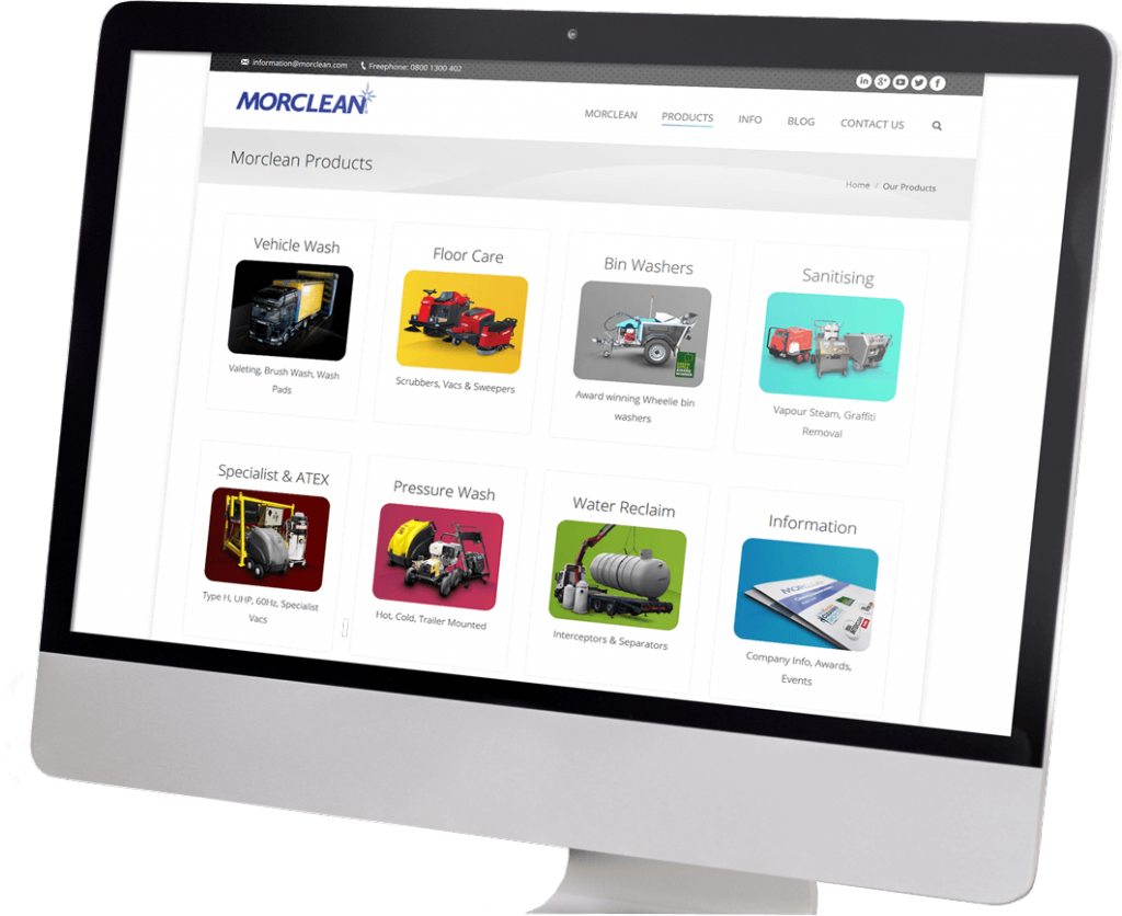Client: Morclean - Web design Sheffield: The Net Effect